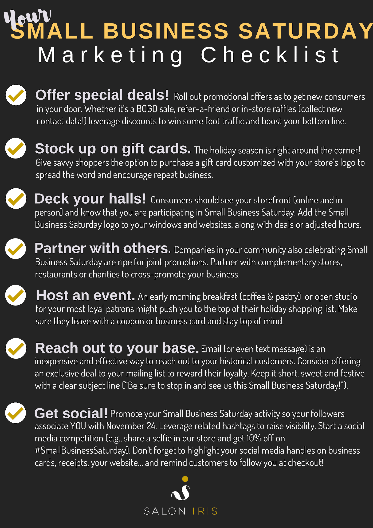DaySmart | Your Small Business Saturday Checklist Is Here!